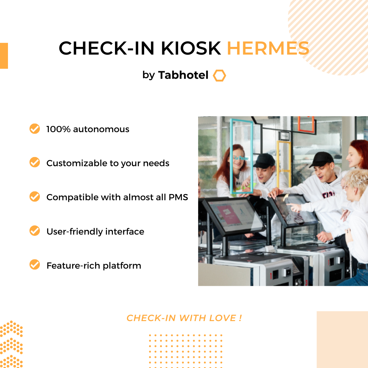 Check-in kiosks for a 100% digitalized reception | Tabhotel